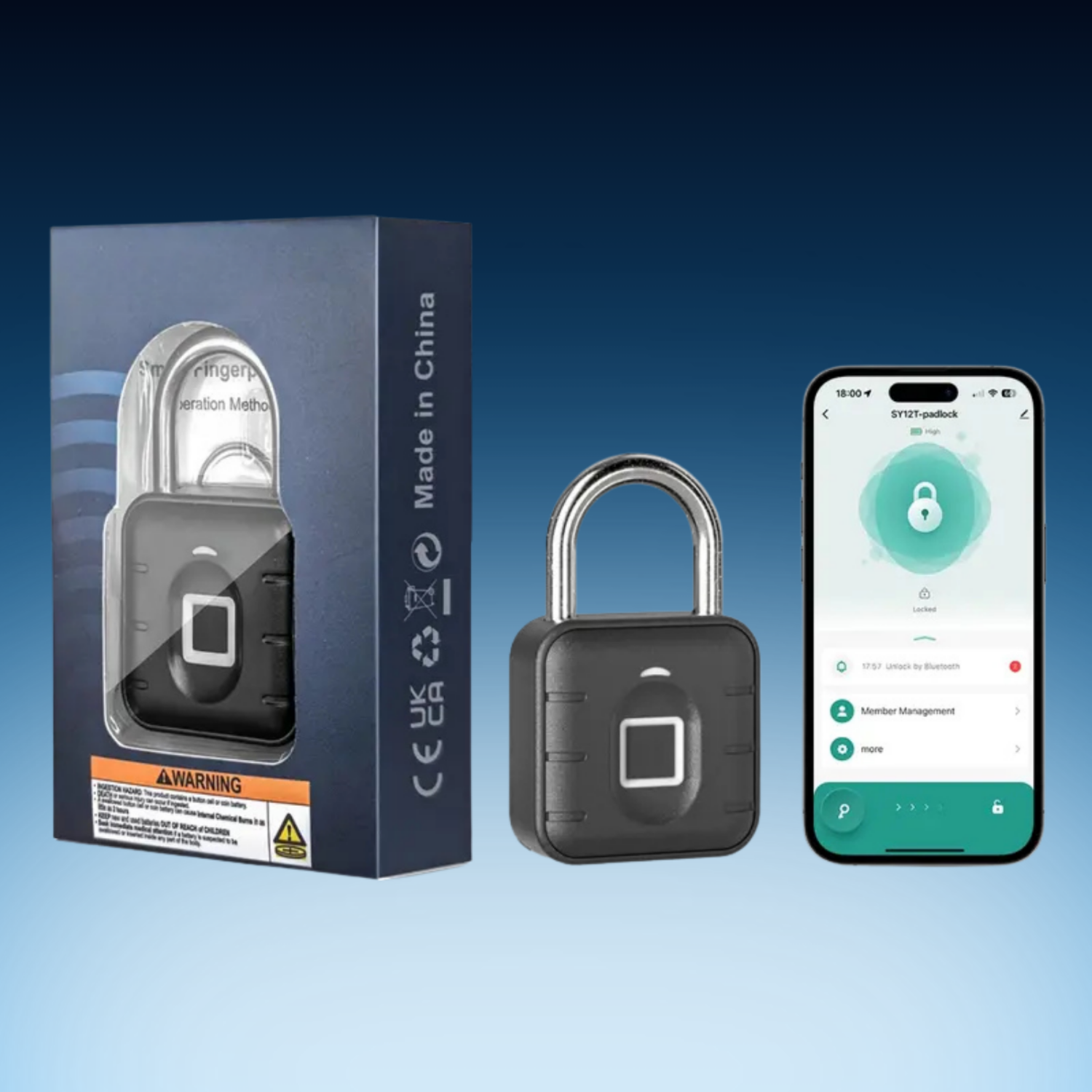 Smart Fingerprint Padlock with App Control – Vizoya Rewards