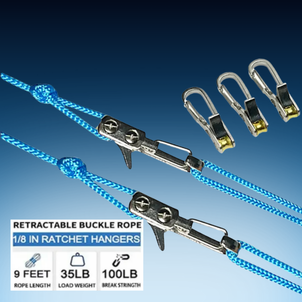 Retractable Buckle Rope with Secure Locking Clips (3 Pack) – Vizoya Rewards